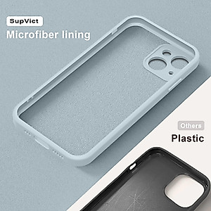 SupVict iPhone 13 Mini Phone Case, Slim Thin Silicone Soft Rubber Gel Cute Heart Design Shockproof Protective Soft Bumper Drop Protection Girls Women Boys Men iPhone 13 Mini Cover, Blue Design