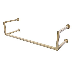 simimasen 39" Wall Mounted Garment Rack Heavy Duty Iron Clothes Rack Garment Clothes Hanging Rod Multi-Purpose Hanging Rod For Closet Storage