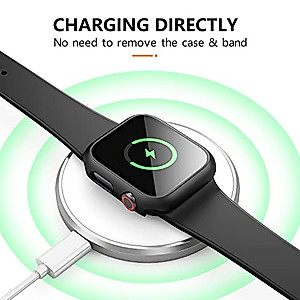 Mugust 3 Pack Case for Apple Watch Series 3 38mm Hard PC Case with Tempered Glass Screen Protector Waterproof Anti-Scratch HD Ultra-Thin Full Protective Cover for iWatch 38mm (Black)