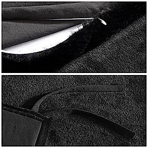 City Scene- Queen Duvet Cover Set, Faux Fur Bedding Set, Ultra Cozy Home Decor (Solid Black, Queen)