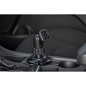 Scosche MAGCUP2M-SP1 Magnetic Cup Phone Holder Mount for Mobile Devices, Adjustable Universal Base for Most Vehicle Cupholder Sizes, Black