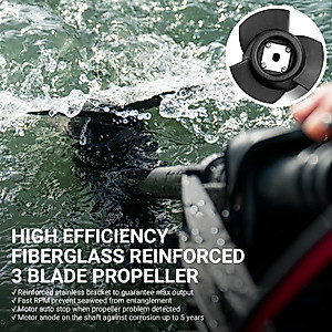 Seamax 12V PowerMax 2HP Brushless Trolling Motor, Stepless Speed Control, Equal to 65 Lb Thrust, 35 Inch Shaft