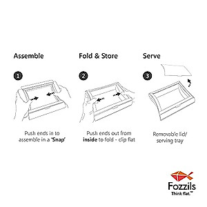 Fozzils Snapfold Fold Box Light Grey/Grey