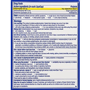 Vicks NyQuil Cold and Flu Relief Liquid Medicine, Powerful Multi-Symptom Nighttime Relief for Headache, Fever, Sore Throat, Minor Aches and Pains, Sneezing, Runny Nose, and Cough, 24 Liquicaps