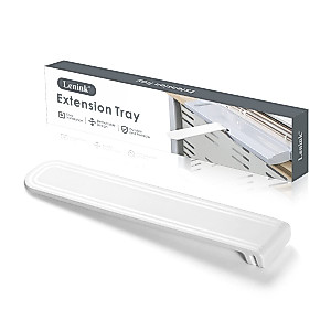 Lenink Extension Tray Extender Compatible with Cricut Maker 1/3, Cutting Mat Extender Holder Hanger for 12"x24" and 12"X12" Cutting Mat White