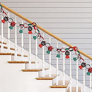 Big Dot of Happiness Christmas Pajamas - 90 Chain Links and 30 Paper Tassels Decoration Kit - Holiday Plaid PJ Party Paper Chains Garland - 21 feet