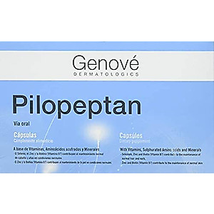 Genove Pilopeptan 60 Capsules - Care Treatment to Stop Hair Loss and Regrow Hair for Women and Men - Vitamins Providing Nutrients