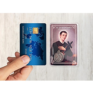 Laminated St Gerard Pregnancy Prayer Card - Catholic Holy Card for Patron Saint of Fertility and Motherhood, Includes St Gerard Medal for Pregnancy, Wallet Size Prayer Card