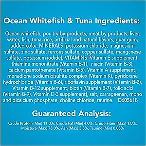 Purina Friskies Pate Wet Cat Food, Ocean Whitefish Tuna, 5.5 OZ Cans (12-Count)