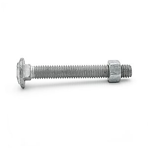 1/4"-20 x 3 Hot Dipped Galvanized Carriage Bolt w/Nuts, Grade A, Full Thread, Quantity 100 - by Fastener Depot, LLC