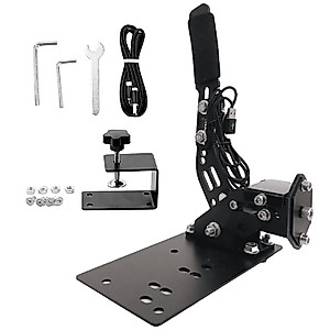 Anman USB Handbrake with Adapter Plate for PC Windows 14 Bit Professional Gaming Peripherals fit Racing Games Logitech G27 G25 G29 G920 G923 Thrustmaster T500 T300