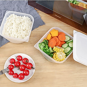 Microwave Rice Cooker Small ,Microwaveable Safe Ramen Cooker and Vegetables Steamer with Steam Release Vent, Marked Measurement Ideal for Dorm Room Essentials for Girls Boys.Tupperware Microwave Rice