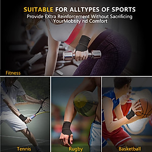 Carpal Tunnel Wrist Brace,2 Pack Adjustable Wrist Compression Strap and Wrist Brace Sport Wrist Support for Fitness, Carpal Tunnel Arthritis, Tendonitis, Weightlifting,Pain ReliefWear Anywhere Wrist