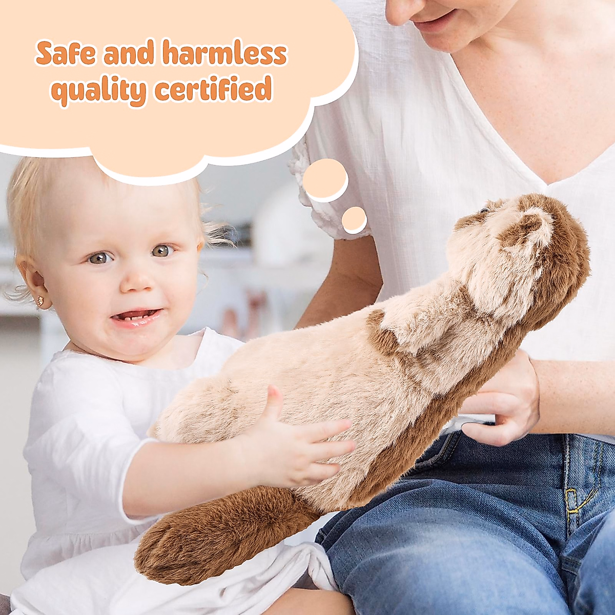 ZJoey 20.5 Inch Ferret Plush Stuffed Animal Long Cute Ferrets Pillow Soft Doll Stuffed Cute Toys Ferrets Lover Gift Kid Birthday Holiday Party Favor(Brown, 20.5 Inch)