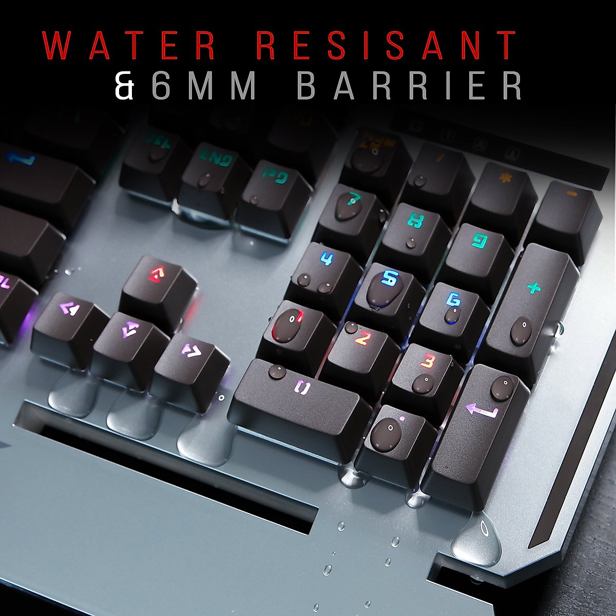 Bloody Gaming B740 Wired Optical Gaming Keyboard with Ergonomic Wrist Rest – Quiet & Satisfying Switch Keyboard - LED Backlit Illuminated Keys – Water/Splash Resistant - [Black Switches – LK Gen 1]