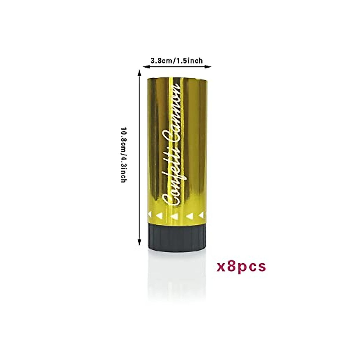 Confetti Poppers Cannons for Wedding Birthday Graduation Baby Shower Anniversary Christmas New Year's Kids Fun Party Supplies Decorations and Favors (Gold)