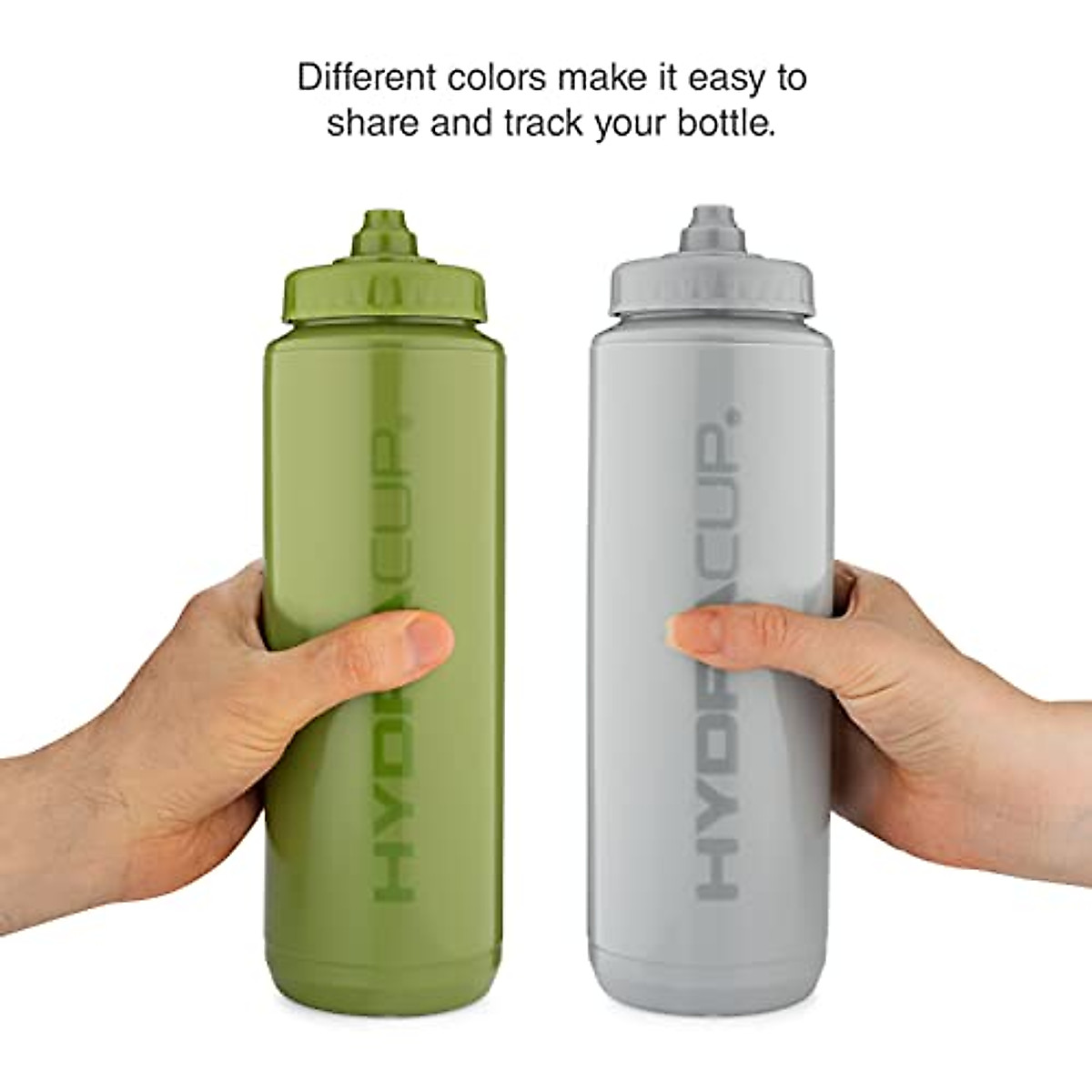 Hydra Cup - 4 PACK - 32oz Squeeze Water Bottles Bulk Set, BPA FREE, For Sports, Cycling, Bike, Quick Squirt Hydration, Shaker Cup Wire Whisk Included.