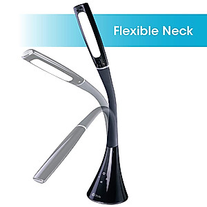 OttLite Swerve LED Desk Lamp with 3 Color Modes & USB Port – Long-Lasting ClearSun LED Light, Flexible Neck, Touch Activated Controls, for Work, Crafting, Reading, Nightstand
