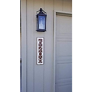 Custom Address Marker - Vertical House Number - Metal Address Sign