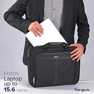 Targus Classic Slim Business Professional Travel and Commuter Bag for 16-Inch Laptop, Black (TCT027US)