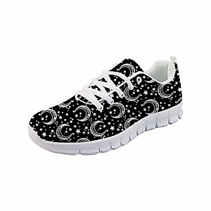Forchrinse Moon Star Running Shoes Walking Shoes Athletic Tennis Sneakers for Men Women