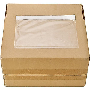 9527 Product 7.5" x 5.5" Clear Adhesive Top Loading Packing List / Shipping Label Envelopes (200 Pack)