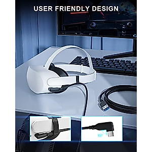 TOENNESEN Link Cable 16FT Compatible with Oculus Quest 2/Pro/Pico4/Steam, High Speed Data Transfer and Fast Charging USB 3.0 Type A to C Cable for VR Headsets Accessories