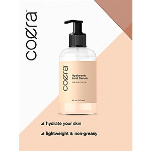 Coera Hyaluronic Acid Serum for Face & Skin | 8 oz | Paraben & SLS Free Moisturizer