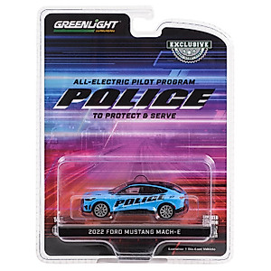 Greenlight 30429 2022 Ford Mustang Mach-E Police GT Performance Edition - All-Electric Pilot Program Pilot Vehicle (Hobby Exclusive) 1/64 Scale