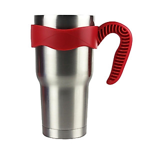 2 Pcs Red 20 Oz Tumbler Handle, Tumbler Cup Holder Compatible with Ozark Trail, YETI, RTIC, Travel Mug, SIC, Rambler