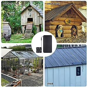 Aumotop Solar Panel Fans Kit, 3W DC 12V Solar Panel Powered Dual Fan Waterproof Outdoor Solar Exhaust Ventilation Fan for Chicken Coops, Shed, Dog House, Greenhouse