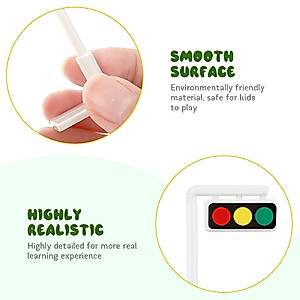 TOYANDONA 1 Set Play Traffic Signs, Street Signs Playset for Kids