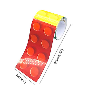 ufengke Building Blocks Wall Stickers Skirting Board Wall Decals Art Decor for Kids Bedroom Living Room Nursery