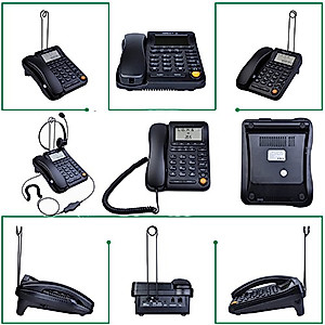 KerLiTar LK-P017 Home Office Corded Phone with Caller ID, Call Center Phone with Speakerphone Business Telephone with Headset Jack House Phone Landline Desktop Telephone