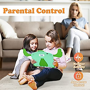 Tablet for Kids 10 inch Kids Tablet 2GB 32GB Android 11 Kids Tablet PC with Kid-Proof Case 1280 * 800 HD Display, Toddler Tablet with Parental Control, Dual Camera, WiFi（Green）