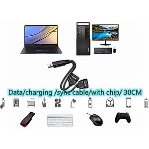 Vrllinking USB Splitter Adapter, USB Male to Dual USB Female Cable, Data Charger Double USB Port Extender, Y Splitter Hub Power Cord Extension