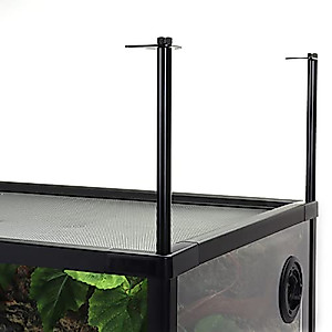 Aiicioo Reptile Glass Terrarium Stackers Post - Reptile Enclosure Accessories Stacker for Bearded Dragon Lizard Tank 4 Post