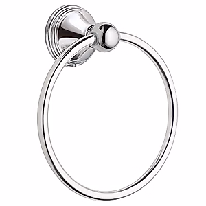 Moen Preston Collection Polished Chrome Bathroom Hand-Towel Ring, Wall Mounted Towel Holder, DN8486CH 7 Inch