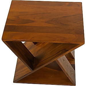 NORDIC STYLE TEAK Wood Shower and Spa Bench with Shelf, Indoor and Outdoor Use (Slatted Design)