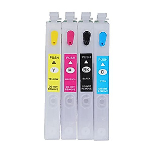 Hilitand Printing Ink Cartridge 4 Colors Inkjet Cartridge PP BK C M Y Ink Cartridges Replacement for Photo Paper Document (405XXLBK/405XLC/405XLM/405XLY)