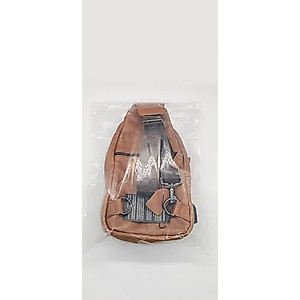 Hebetag Leather Sling Bag Hiking Daypack for Men Women Outdoor Travel Camping Fishing Crossbody Shoulder Chest Pack Backpack