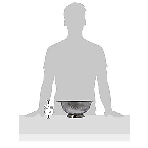 RSVP International International Endurance Stainless Steel Precision Pierced Colander, 5-Quart (Punch-5)