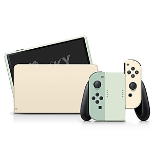 Tacky Design Classic Pastel Skin Compatible with Nintendo Switch OLED Skin -Vinyl 3M Colorwave Stickers Set - Compatible with Nintendo Switch OLED Skin Joy Con, Console, Dock Wrap - Decal Full Wrap
