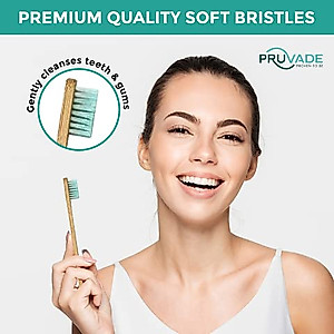Pruvade 36 Pack Disposable Bamboo Toothbrushes with Toothpaste Built in - Prepasted Toothbrushes Individually Wrapped - Single Use Waterless Tooth Brush with Soft Bristles for Airbnb, Camping, Travel