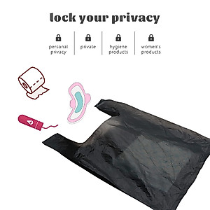 Personal Disposal Bags, 200 PCS Women Sanitary Disposal Bags Black Waste Bags for Sanitary Napkin