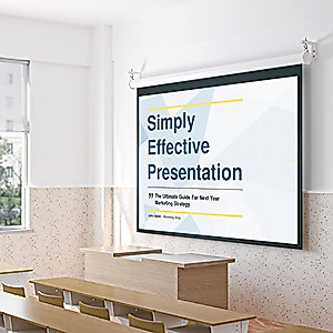 WALI Universal Projector Screen Ceiling Mount, Wall Hanging Mount L-Brackets, 6 inch Adjustable Extension with Hook Kit, Perfect Projector Screen Placement Hold up to 66 lbs (PSM001-W), White