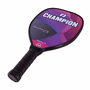Pickleball, Inc. Champion Graphite Elite Pickleball Paddle | Elite Teardrop Speed & Reaction Shape | Standard Grip | Polymer Honeycomb Core and Graphite Face | Purple