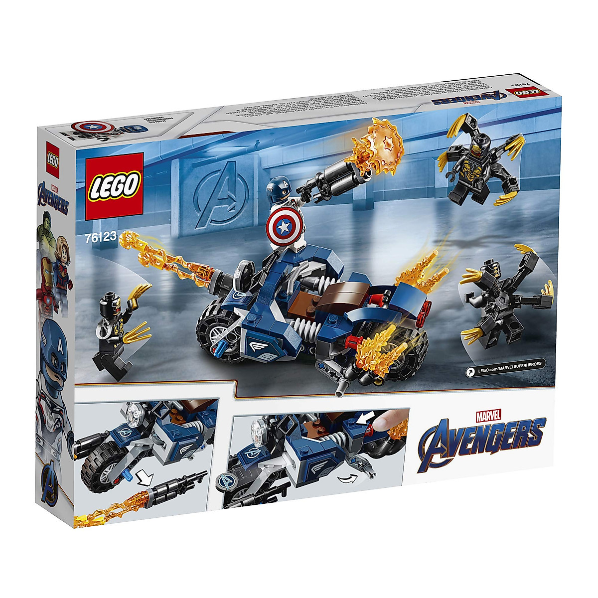 LEGO Marvel Avengers Captain America: Outriders Attack 76123 Building Kit (167 Pieces)