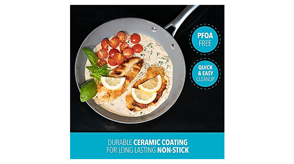 Bialetti Non-Stick Ceramic Cookware Set - 10 Pieces