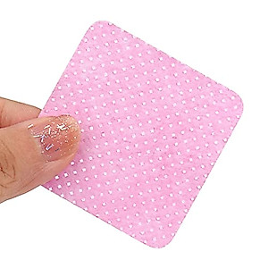 200Pcs Cleaning Cotton Pads Lint Free Non-Woven Cleanser Makeup Tool Eyelash Extension & Nail Polish Remover Wipes Nail Art Gel Polish Remover Cotton pad Nail Wipe